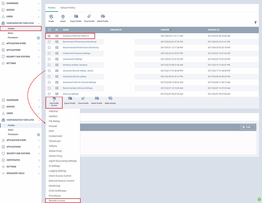 How to inform endpoint about who connected during comodo remote control ...